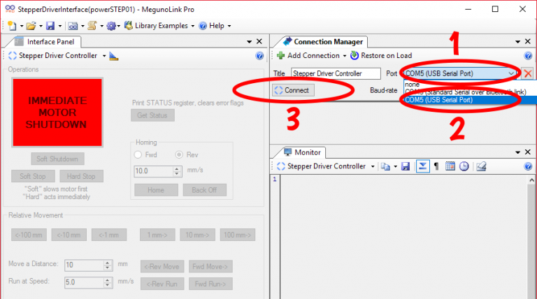 powerSTEP01 10A Stepper Driver Interface on Arduino - Exclusive - MegunoLink