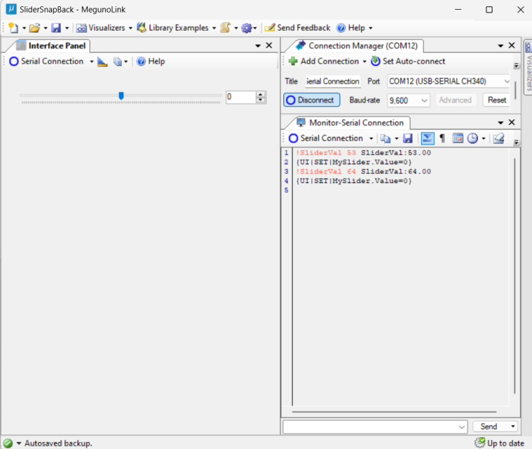 Creating a Snap-Back Slider with Arduino and MegunoLink: A Beginner's Guide - Examples - MegunoLink